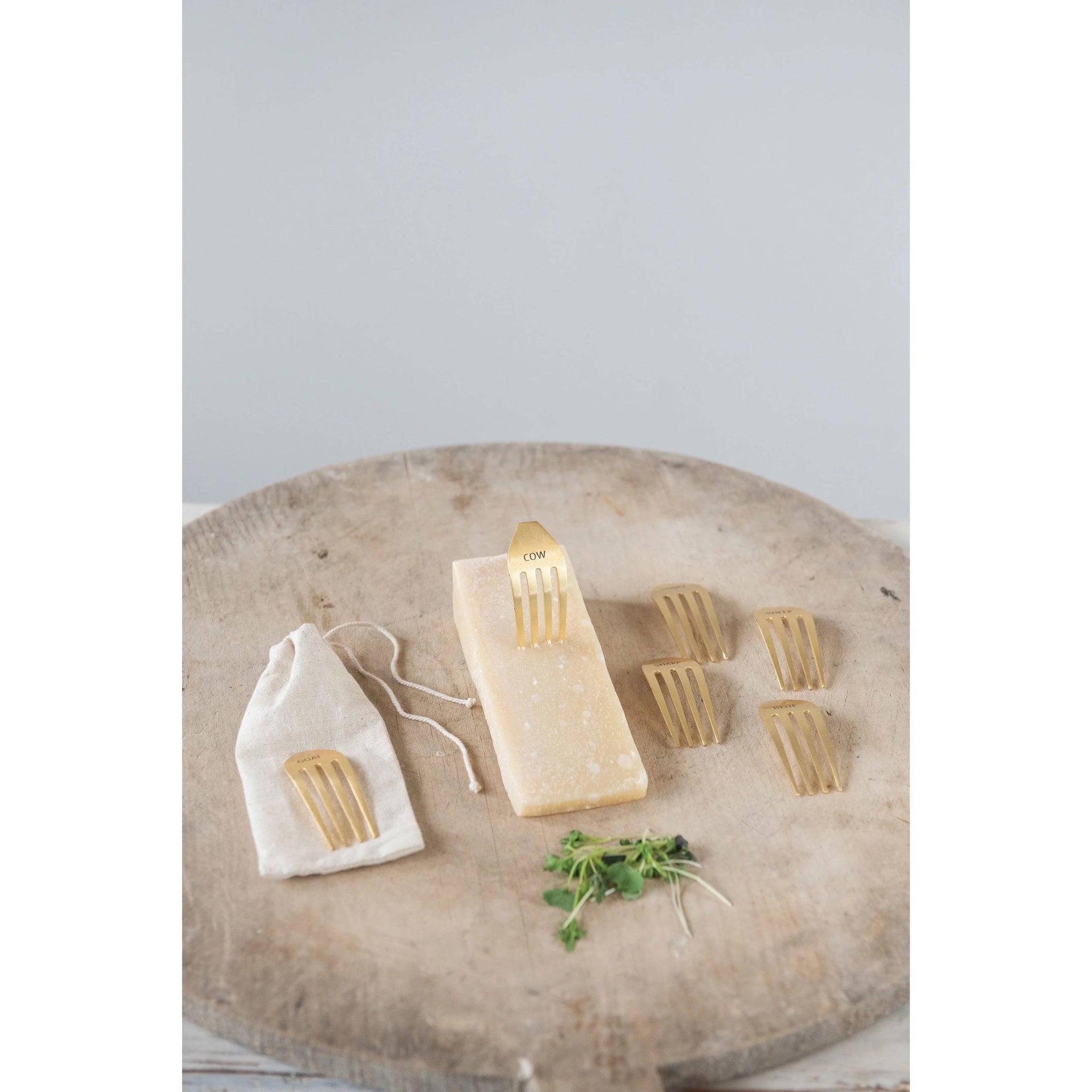 Stainless Steel Cheese Markers, Set of 6 in Bag | Findlay Rowe Designs